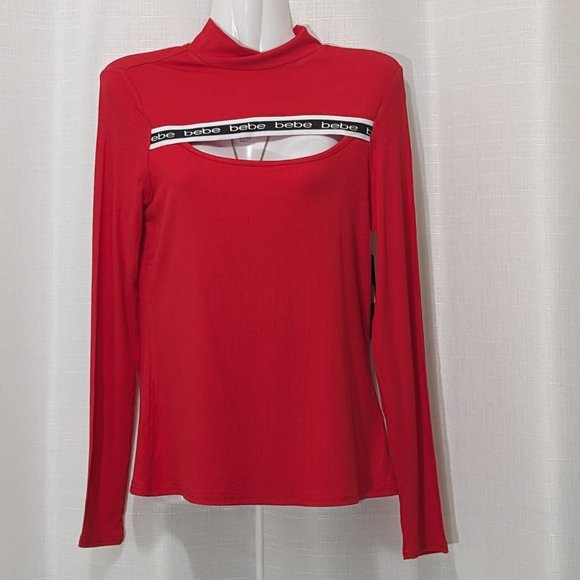 bebe | Tops | Bebe Logo Tops Exclusive Of Decorations Size M Red Nwt ...